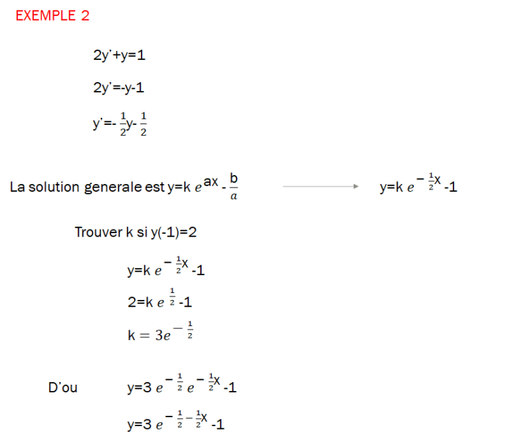 EQUATION DIFFERENTIELLE BTP premier sconde ordre